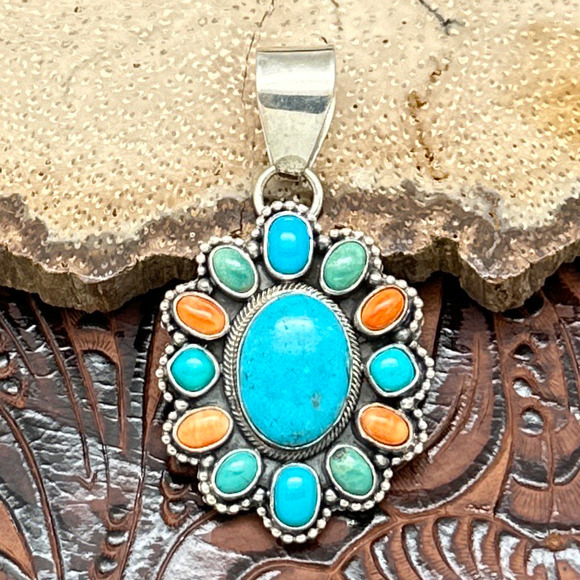 Bea Tom | Jewelry | Bea Tom Navajo Sterling Silver Kingman Turquoise ...